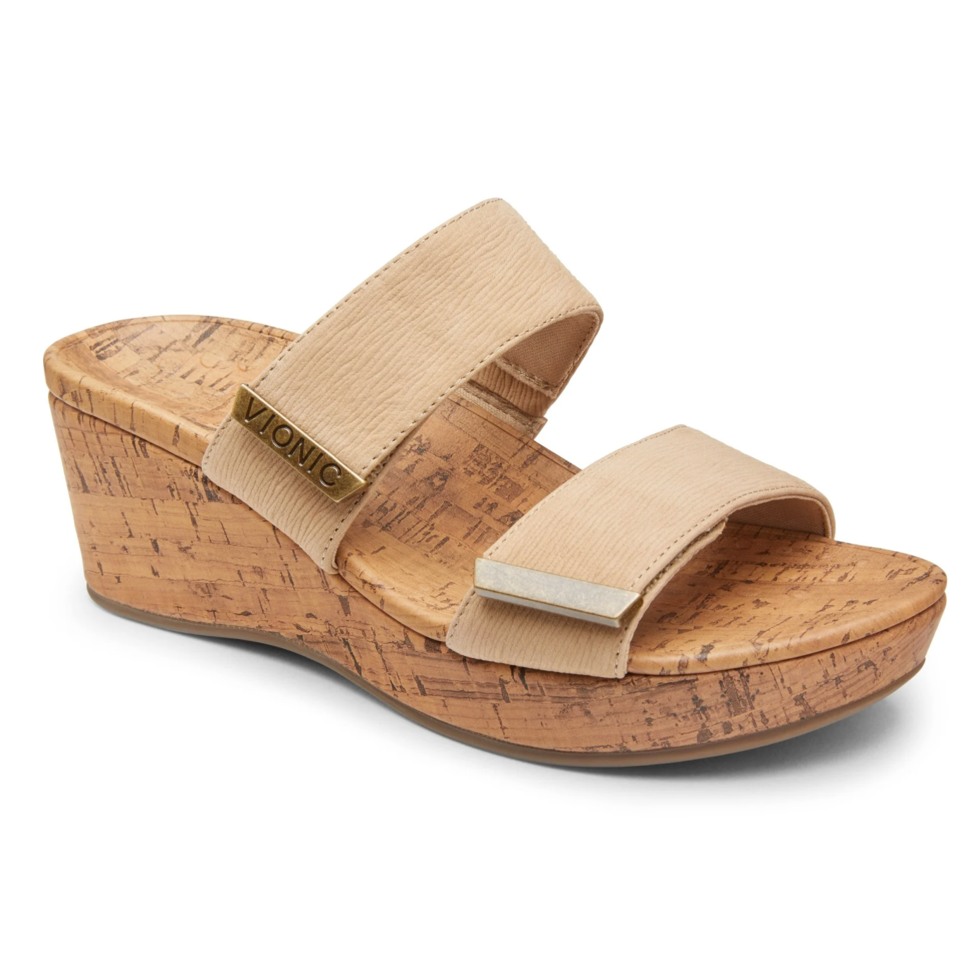 Vionic Womens Pepper Wedge Sandal Wheat Lauries Shoes